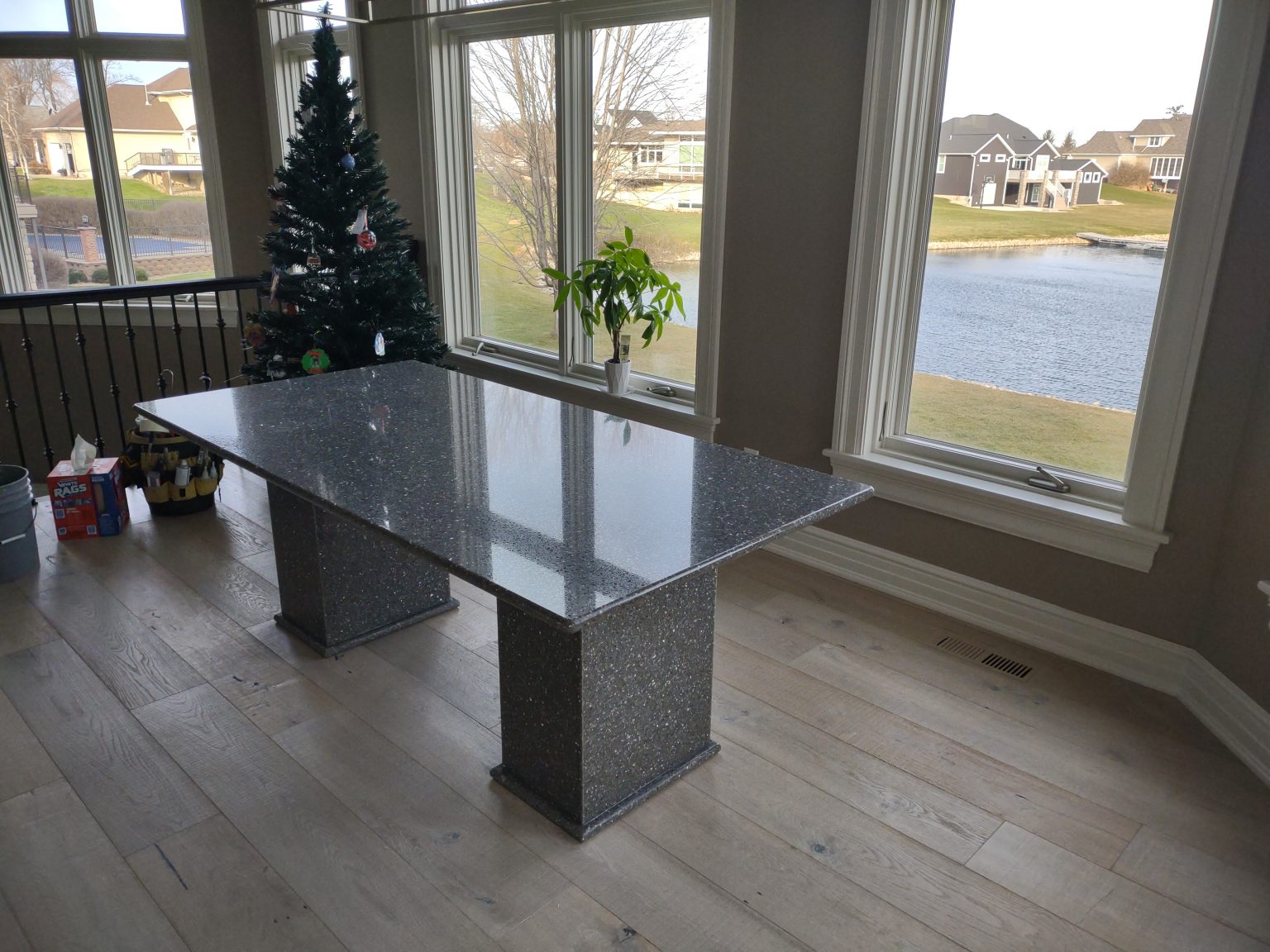 Stunning Natural Stone Slab Custom Desks by Elite Stone - Elite Stone ...